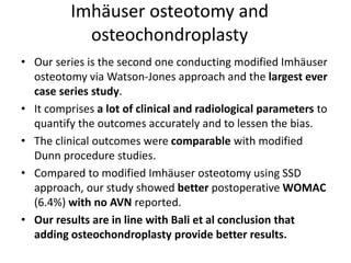 Short term outcomes of Intertrochanteric Imhauser Osteotomy combined ...