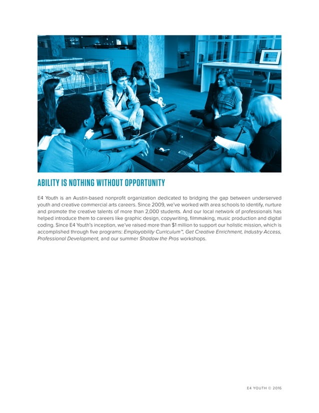 E4 Youth Program Overview | PDF