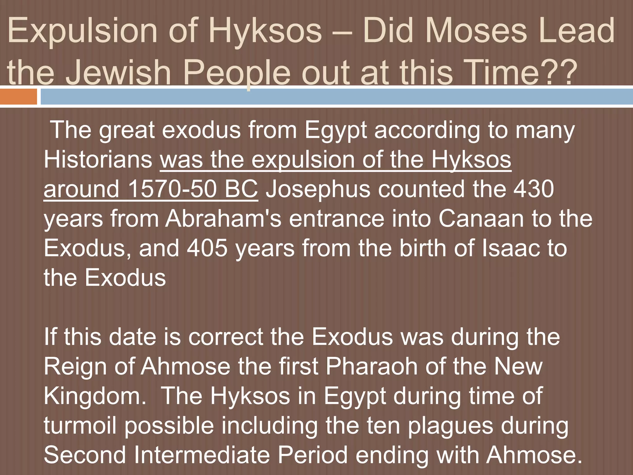 E5 class five egyptian history - the new kingdom - part one the problem ...