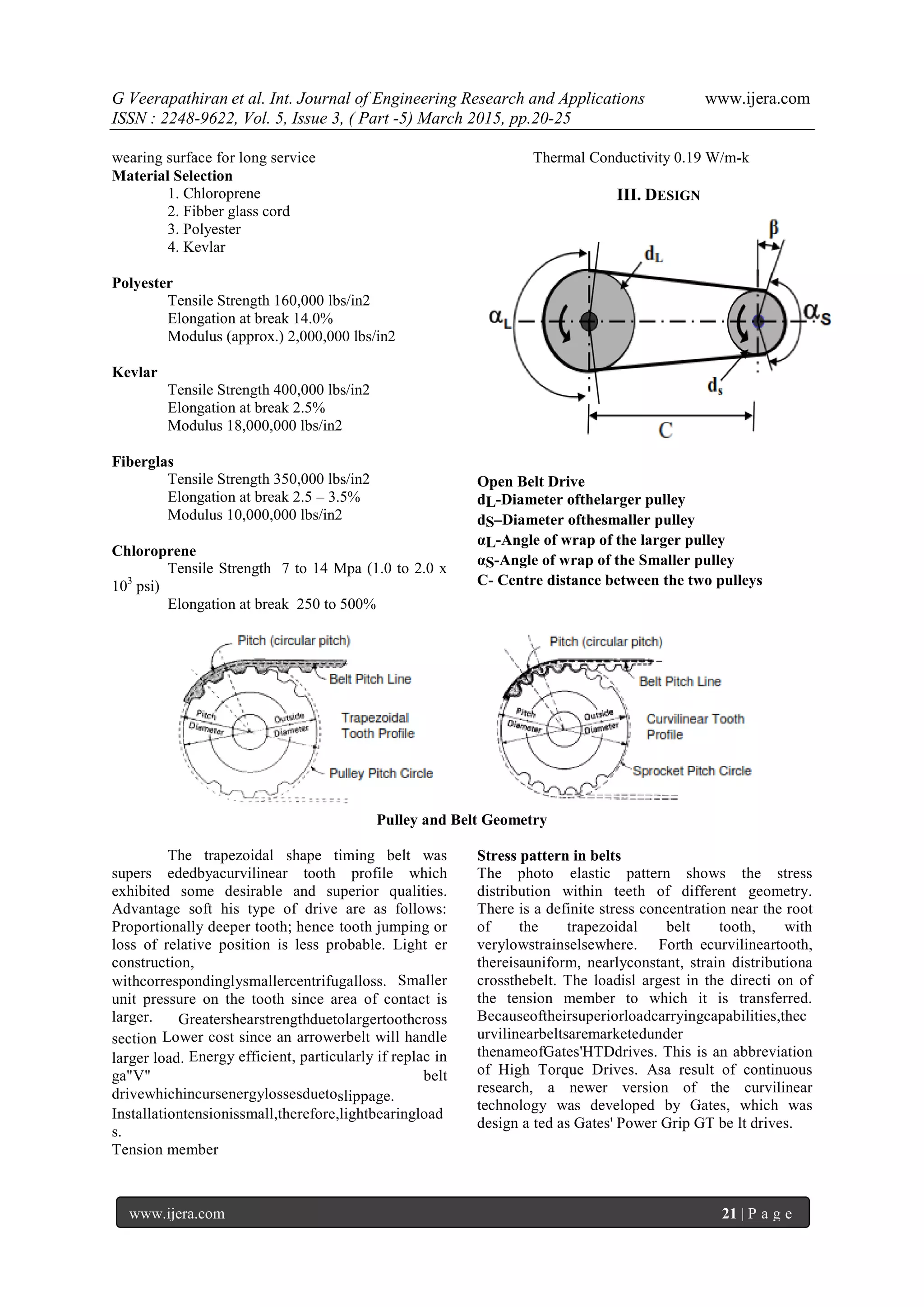 Power Transmission Through Timing Belt In Two Wheeler Motors | PDF