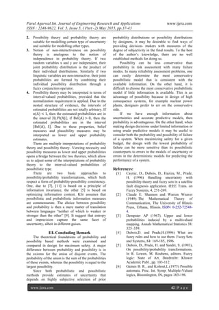 Possibility Theory versus Probability Theory in Fuzzy Measure Theory | PDF | Physics | Science