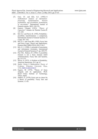 Possibility Theory versus Probability Theory in Fuzzy Measure Theory | PDF | Physics | Science