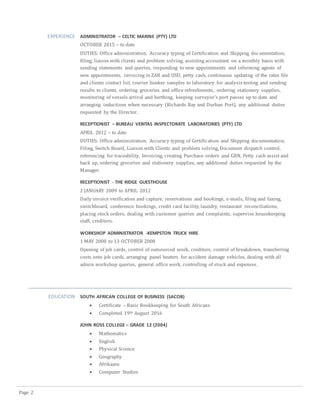 Tamsin Arnould - CV | PDF