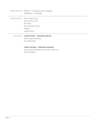 Tamsin Arnould - CV | PDF