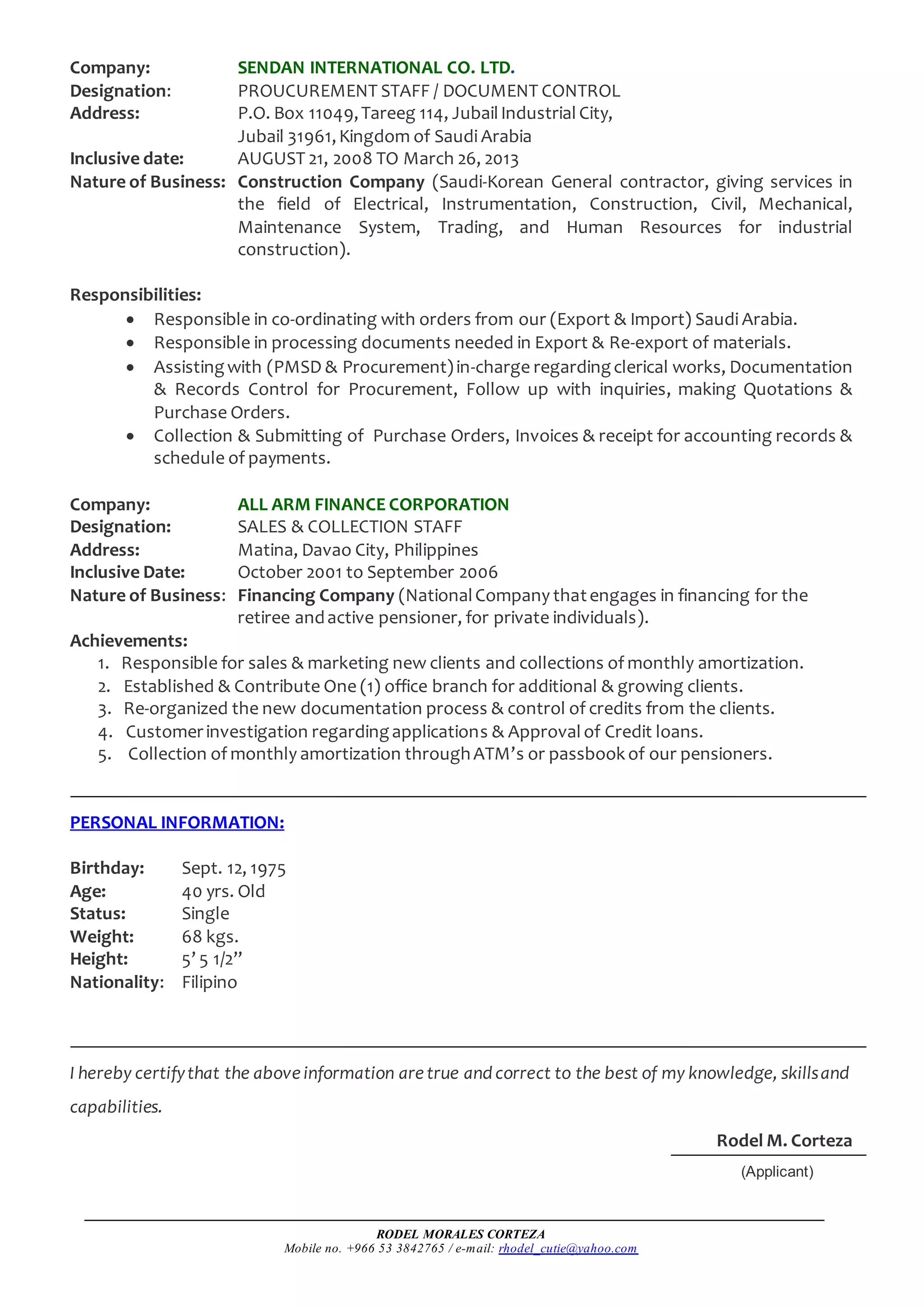 Resume-Rodel | DOCX