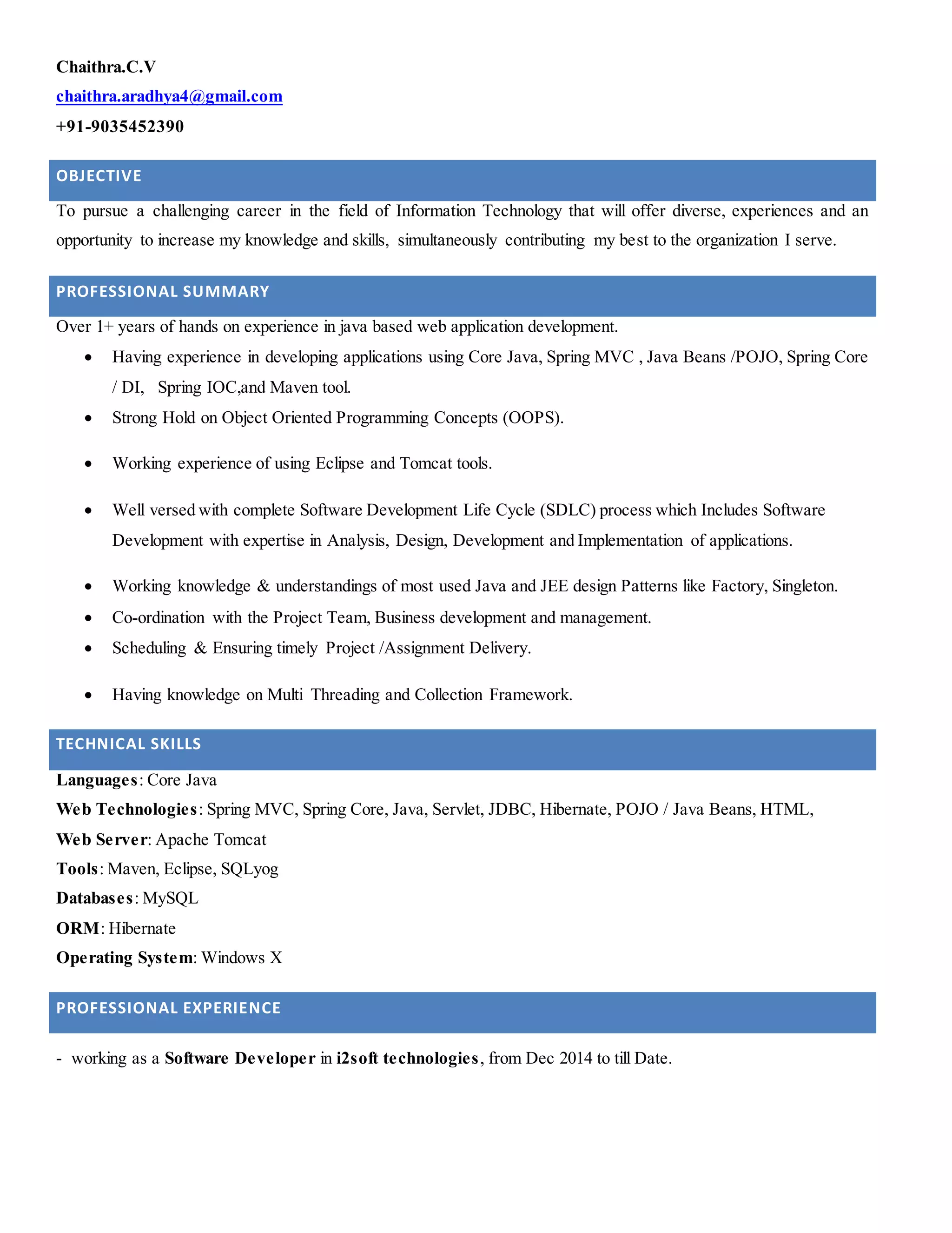 chaithra_resume | DOCX