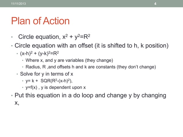 Exploring circles by using computer programming | PPT
