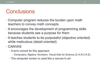 Exploring circles by using computer programming | PPT