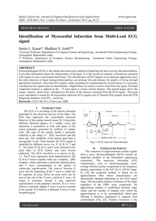Identification of Myocardial Infarction from Multi-Lead ECG signal | PDF