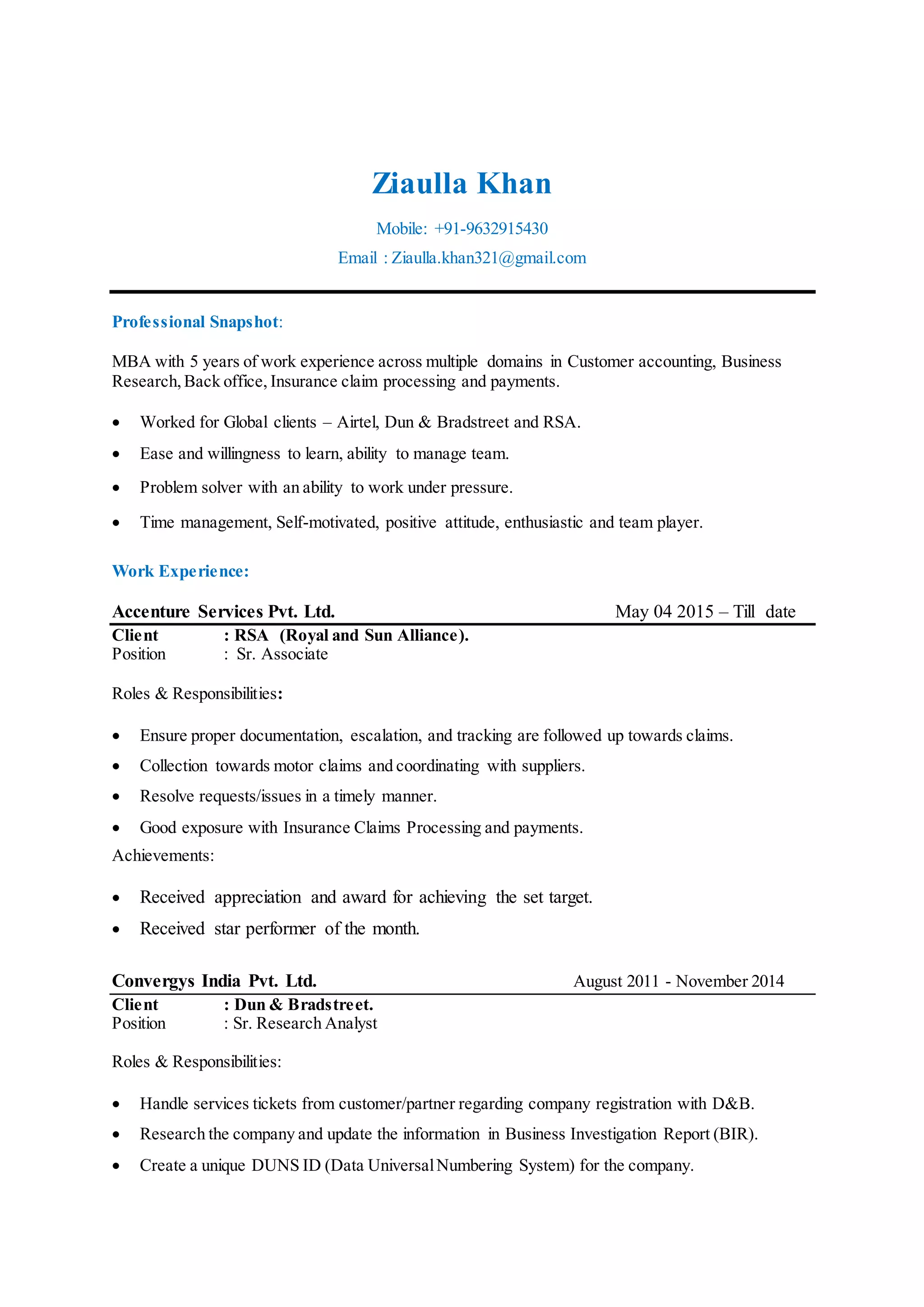 Zia new CV | DOCX
