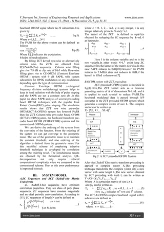 Reduction of PAPR and Efficient detection ordering scheme for MIMO Transmission Systems Using ...