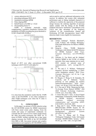 Reduction of PAPR and Efficient detection ordering scheme for MIMO Transmission Systems Using ...