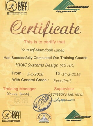 HVAC CERTIFICATE | PDF