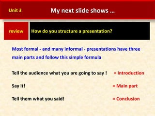 English for presentation Unit 4 | PPTX