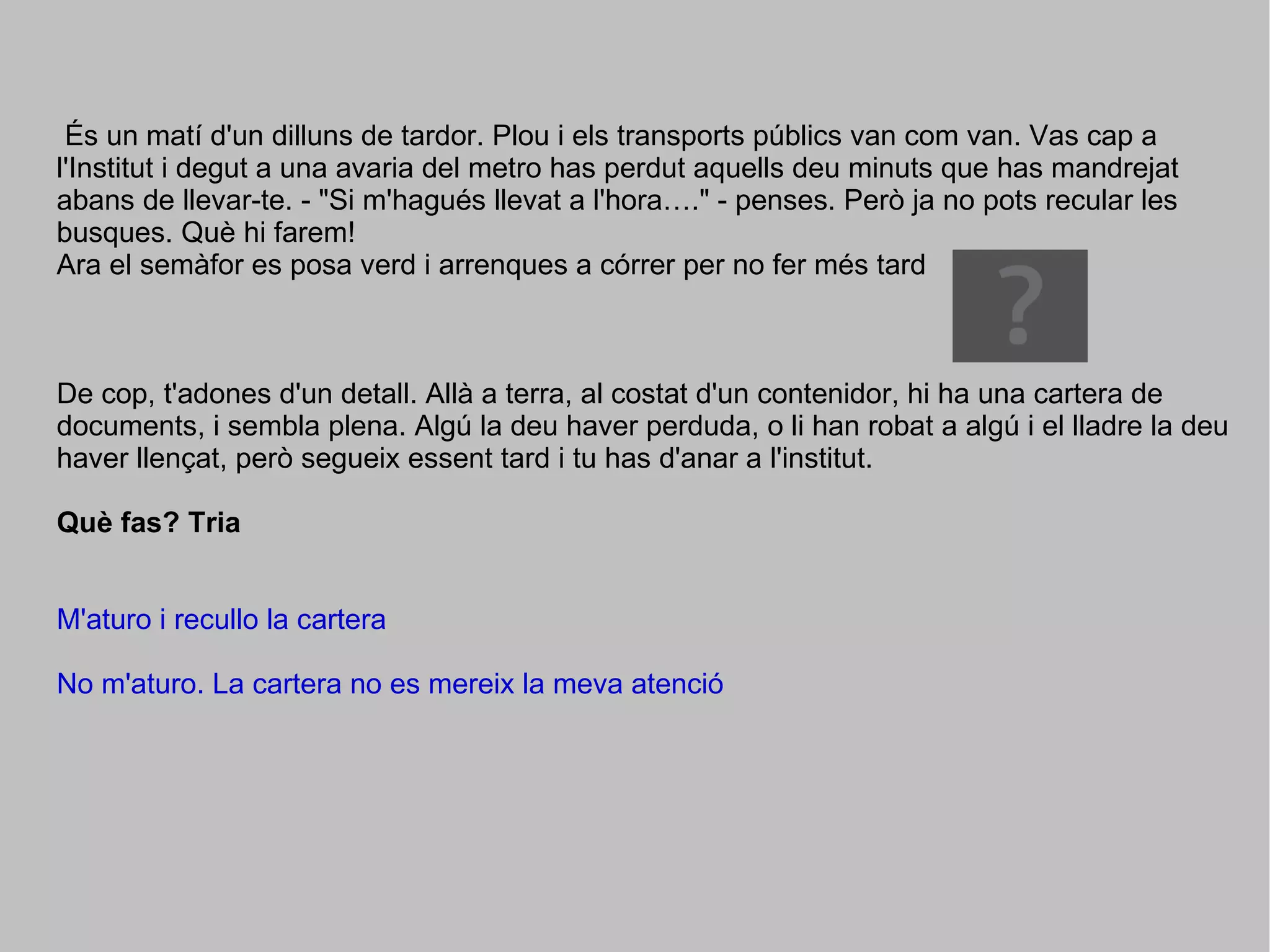 Tria la teva aventura | ODP