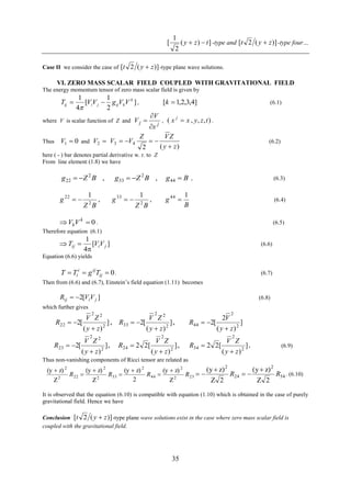 -type and -type four dimensional plane wave solutions of Einstein's ...