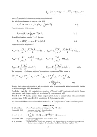 -type and -type four dimensional plane wave solutions of Einstein's ...