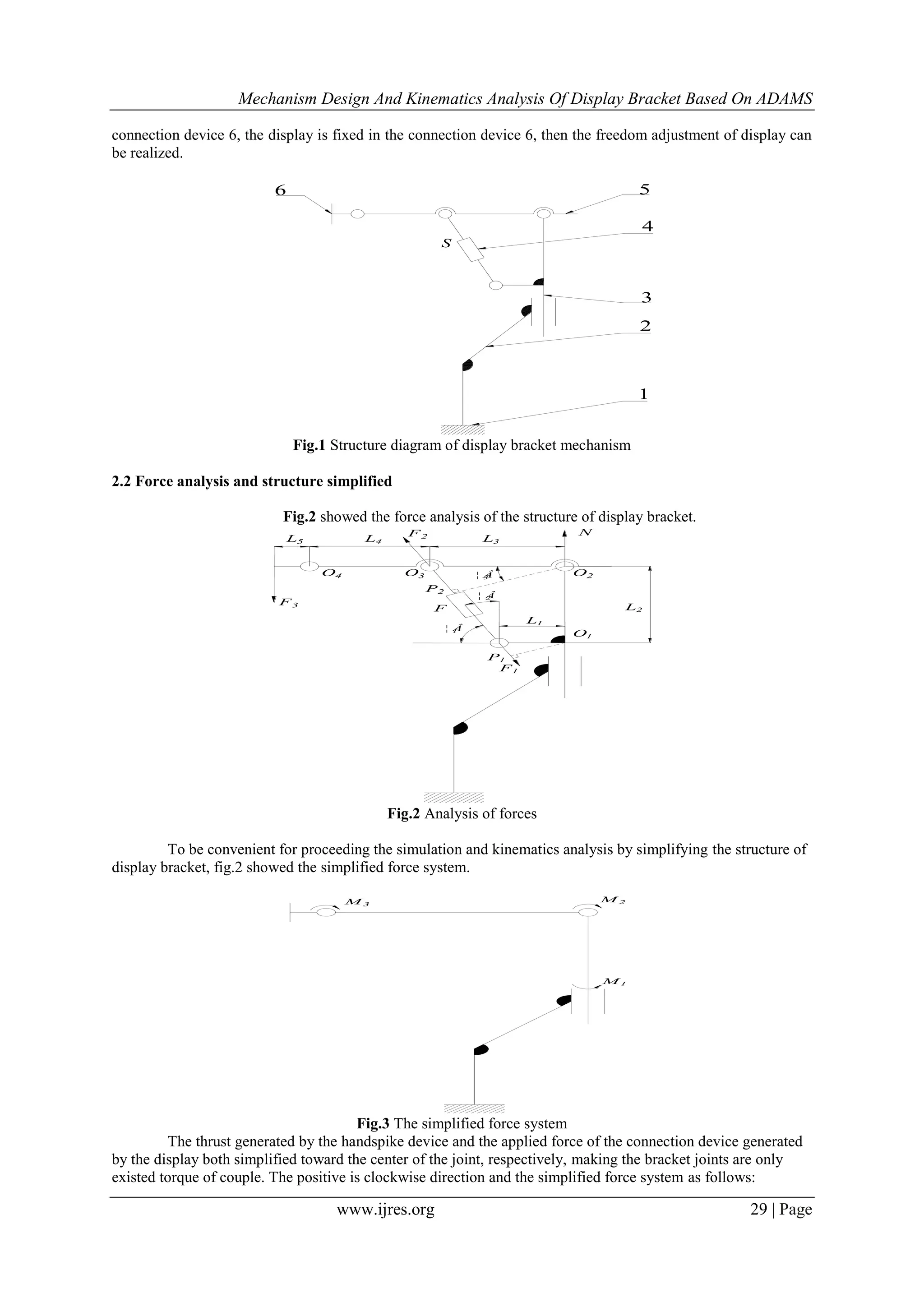 Mechanism Design and Kinematics Analysis of Display Bracket Based on ...