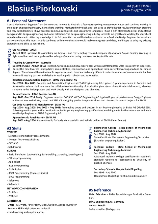 Resume | PDF | Robotics | Technology & Computing