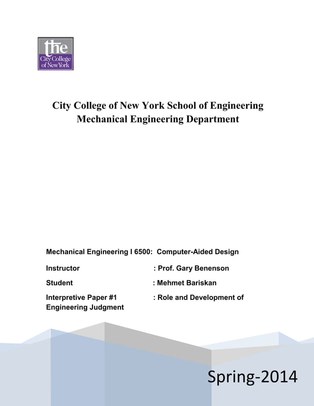 Interpretive Paper_#1_Role and Development of Engineering Judgment | PDF