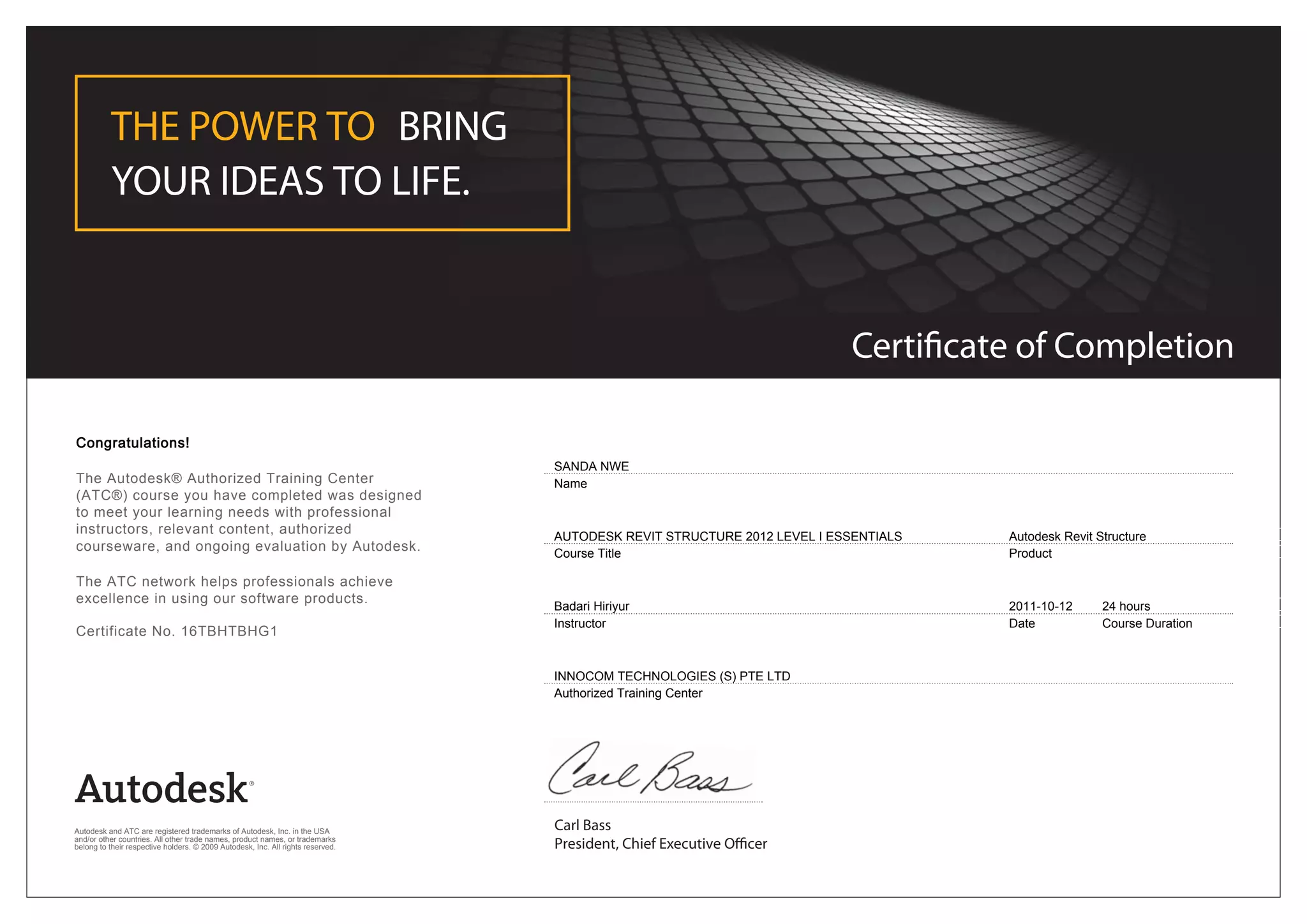 Revit Structure Certificate | PDF