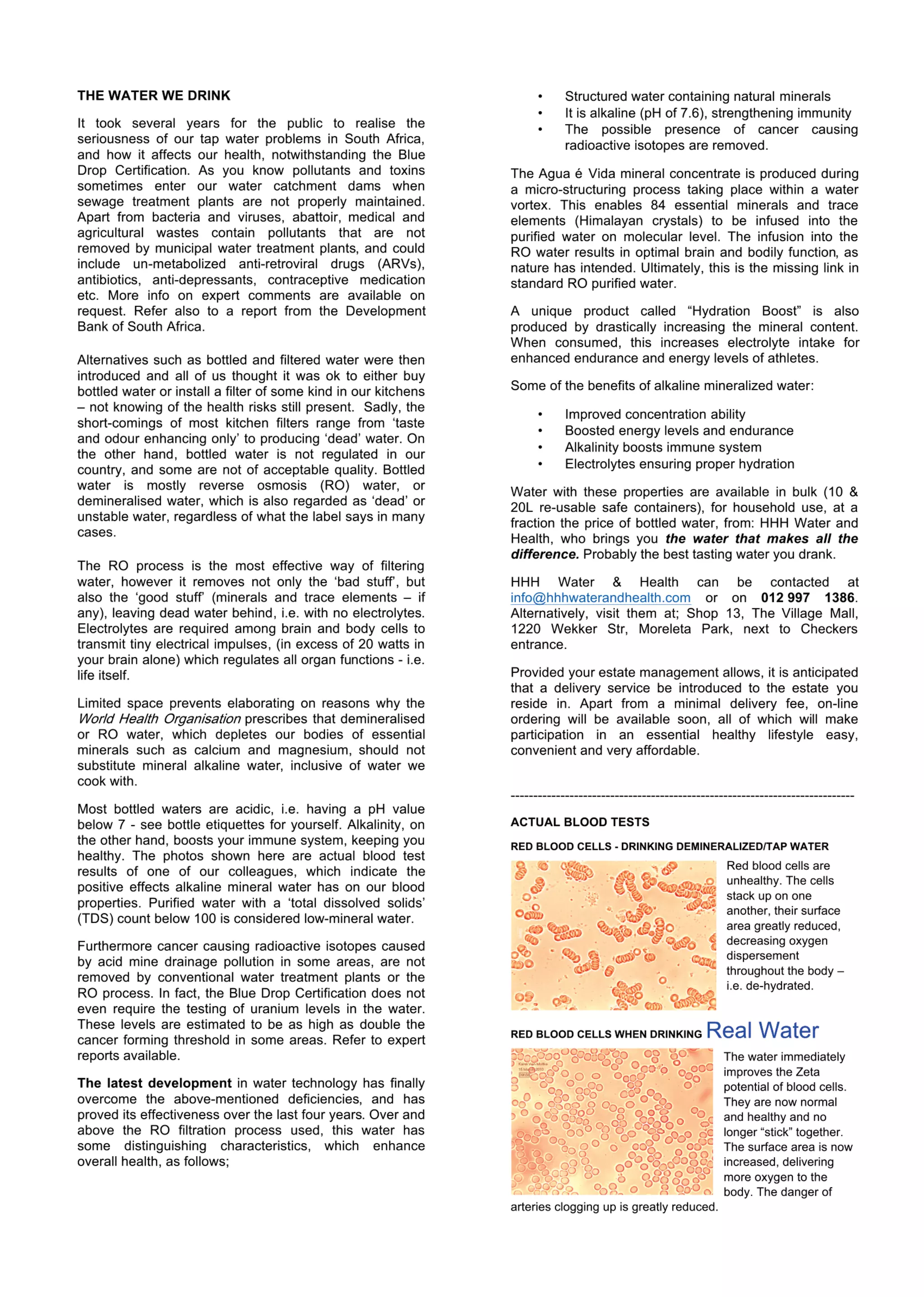 The Water We Drink_Informational Brochure | PDF