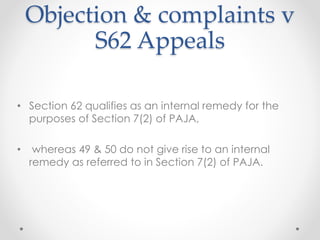 MUNICIPAL TENDER AWARDS AND INTERNAL APPEALS BY UNSUCCESSFUL | PPTX