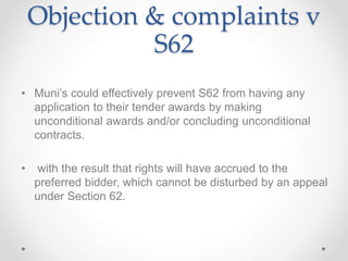 MUNICIPAL TENDER AWARDS AND INTERNAL APPEALS BY UNSUCCESSFUL | PPTX