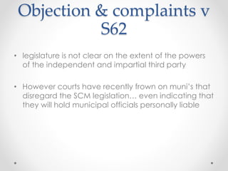 MUNICIPAL TENDER AWARDS AND INTERNAL APPEALS BY UNSUCCESSFUL | PPTX