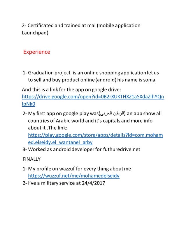 mohamed gamal elseidy cv | DOCX | Internet | Computing