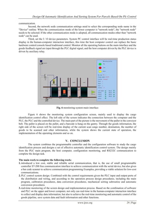 Design of Automatic Identification and Sorting System for Parcels Based ...