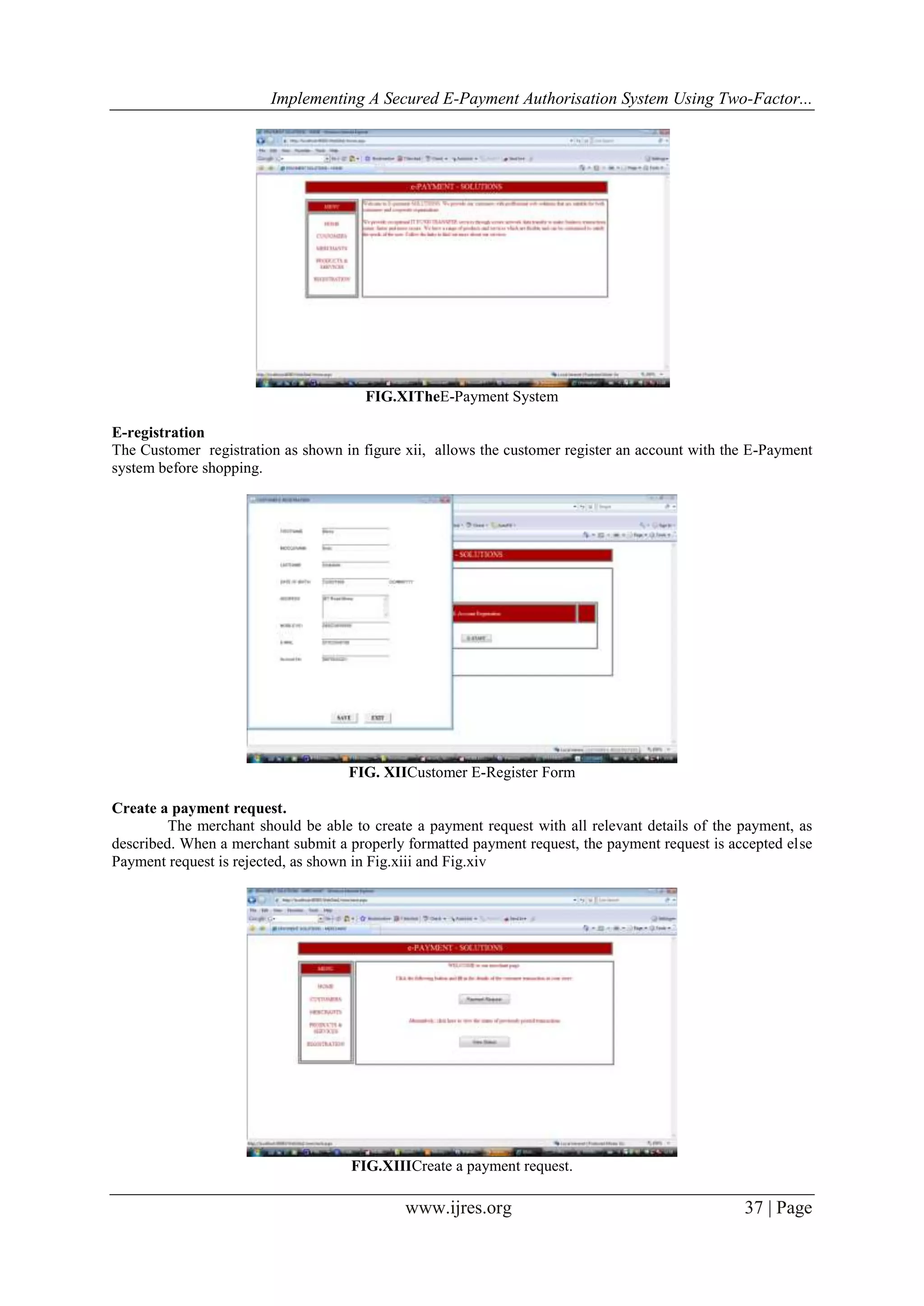 Implementing A Secured E Payment Authorisation System Using Two Factor Authentication T Fa Pdf