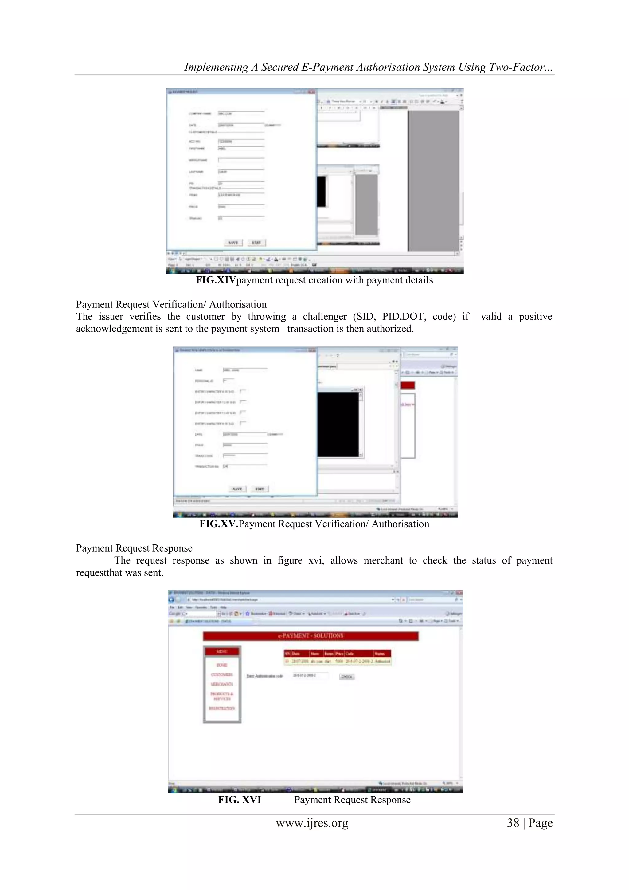 Implementing A Secured E Payment Authorisation System Using Two Factor Authentication T Fa Pdf