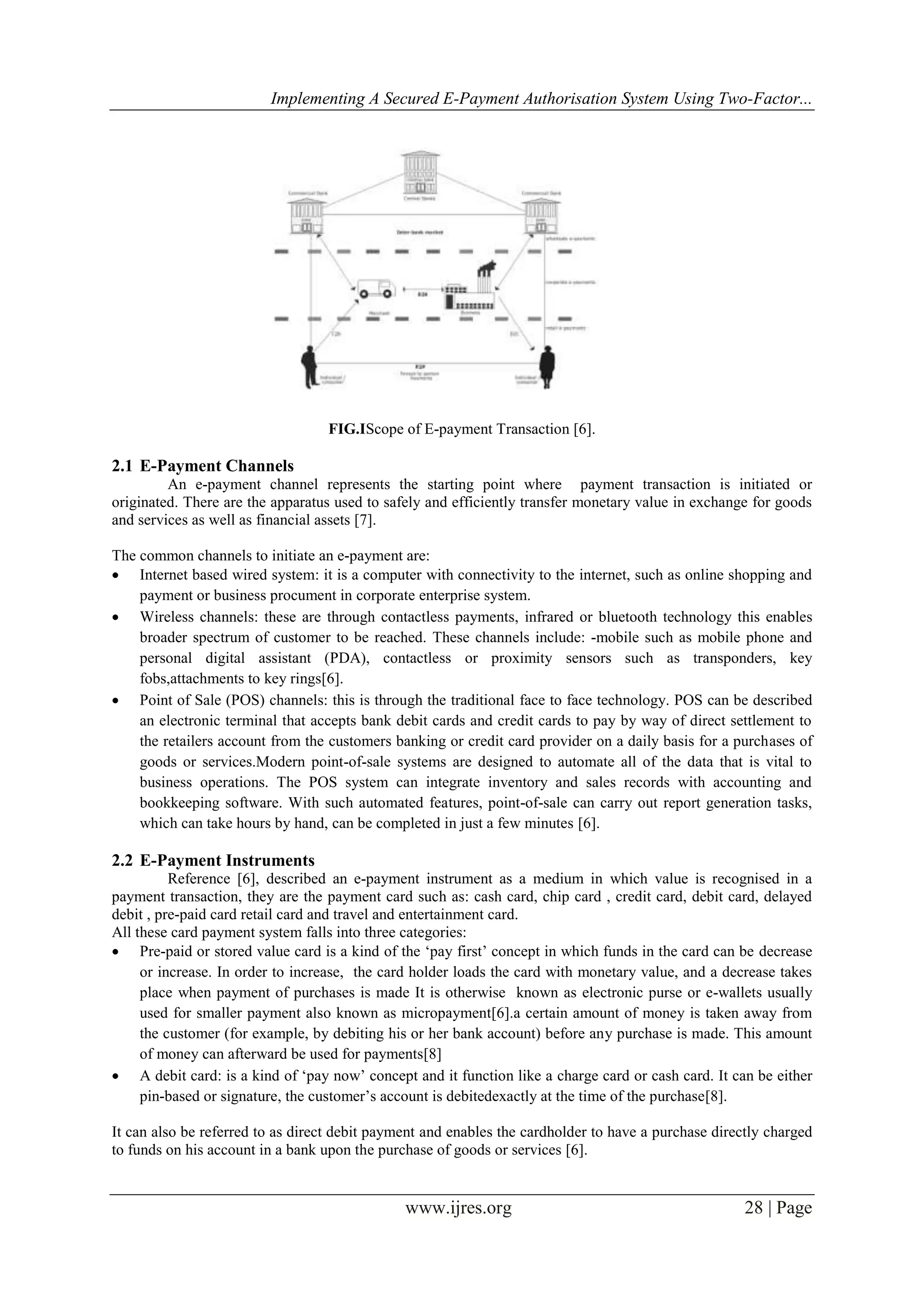 Implementing a Secured E-Payment Authorisation System Using Two-Factor Authentication (T-FA) | PDF