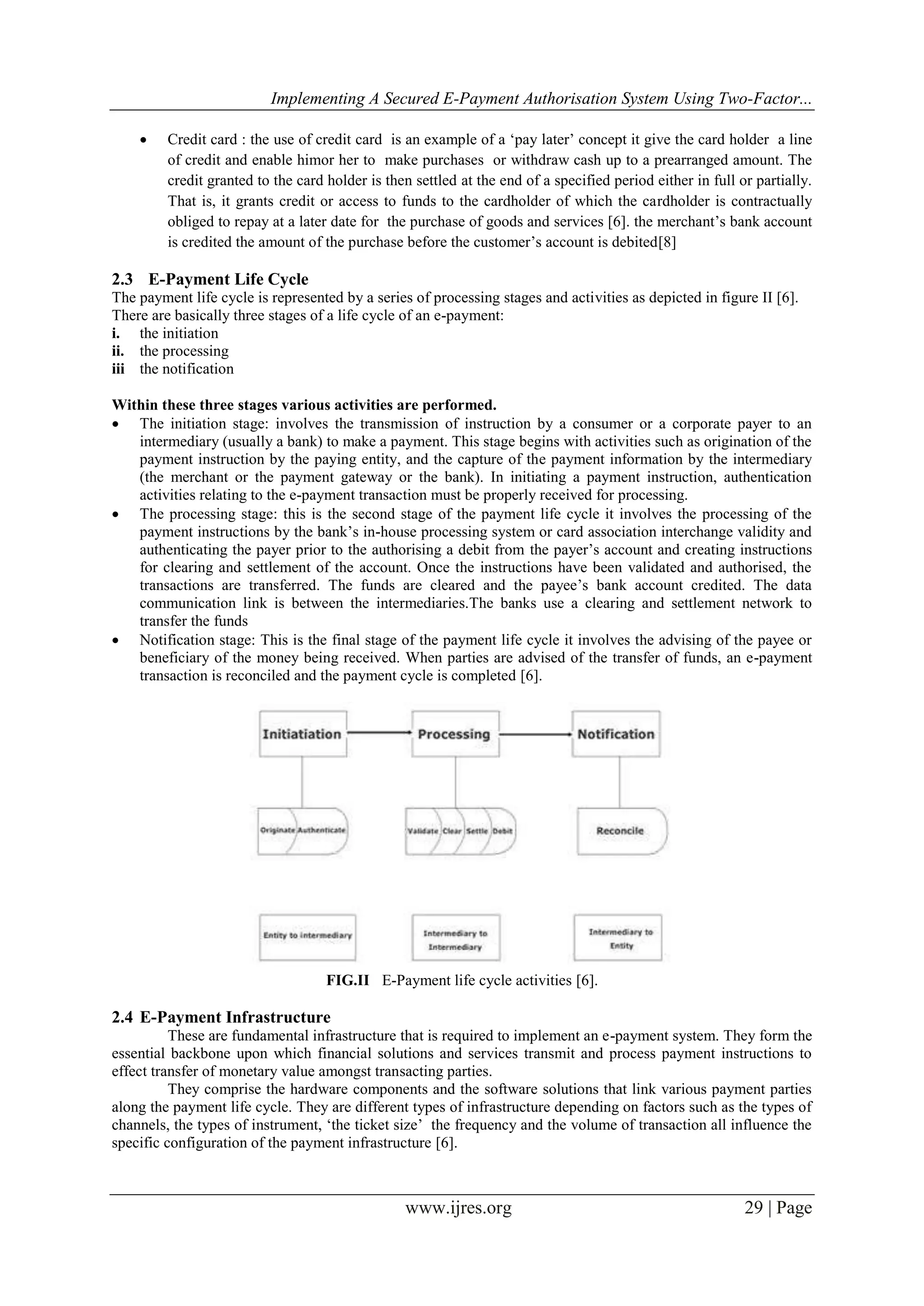 Implementing a Secured E-Payment Authorisation System Using Two-Factor Authentication (T-FA) | PDF