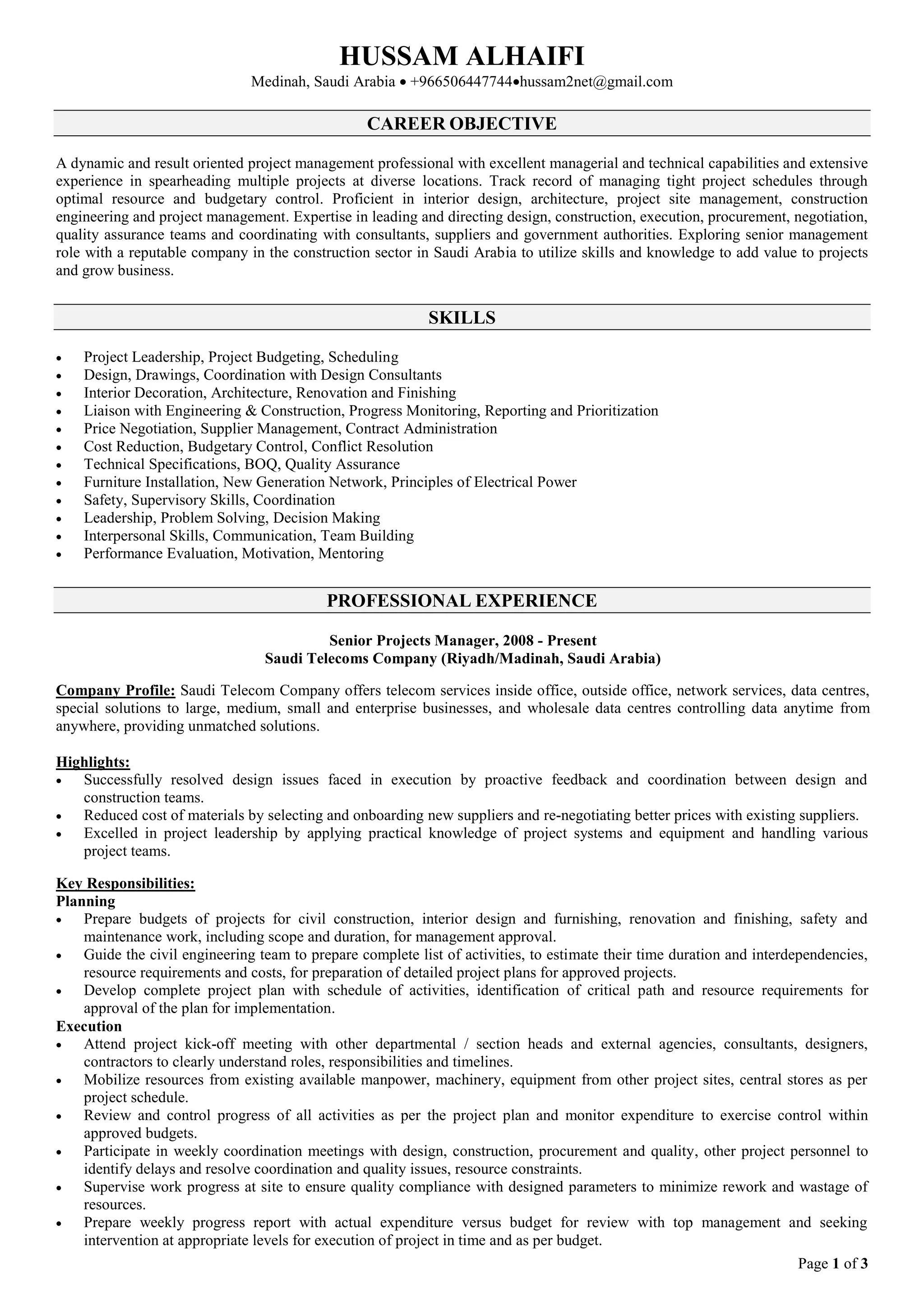 Hussam's CV | PDF