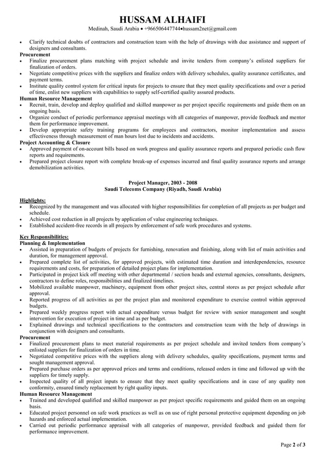 Hussam's CV | PDF