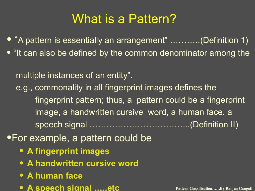 pattern classification