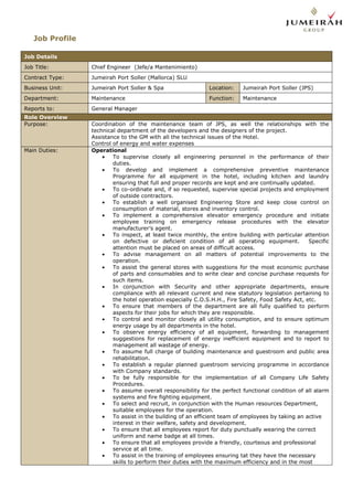 Chief Engineer | PDF