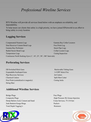 RTX Wireline-9-22-2015 | PDF