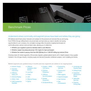 Brochure_IHS Cost and Procurement Solutions Upstream Oil and Gas | PDF