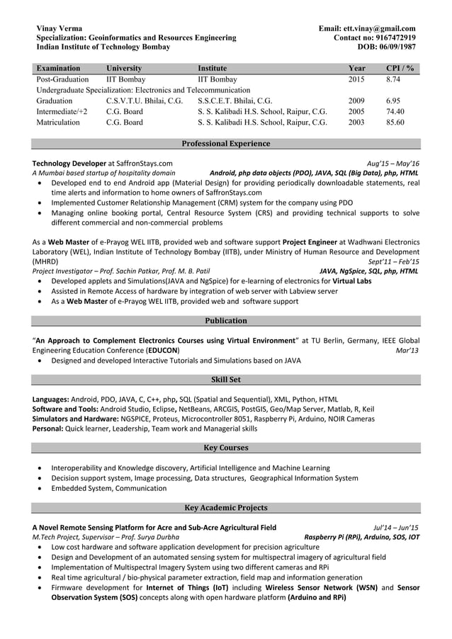 Vinay_resume | PDF