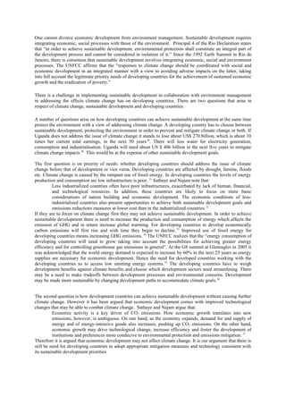 Climate Change, sustainable development and developing countries (E) | DOC