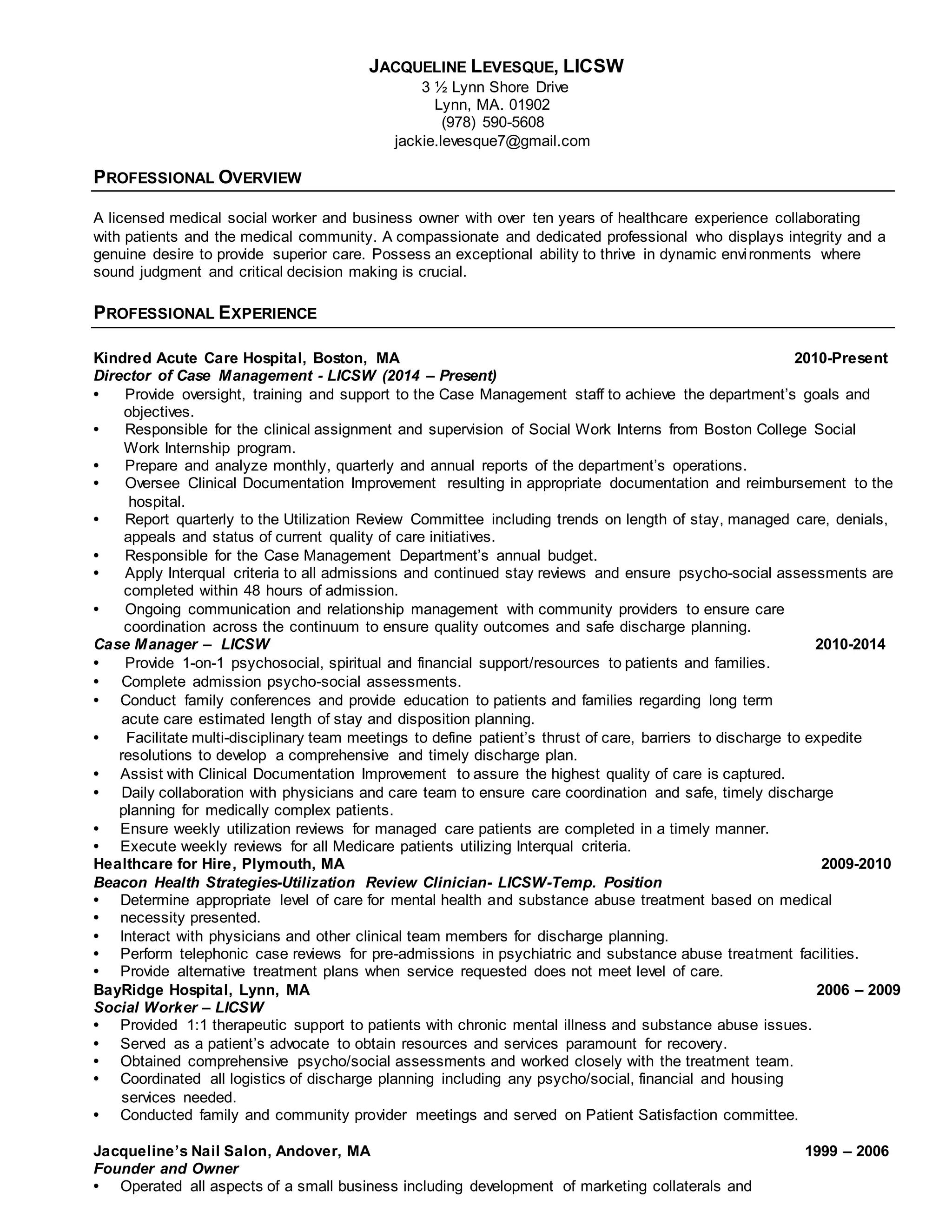 Jackie.Levesque.Resume | PDF