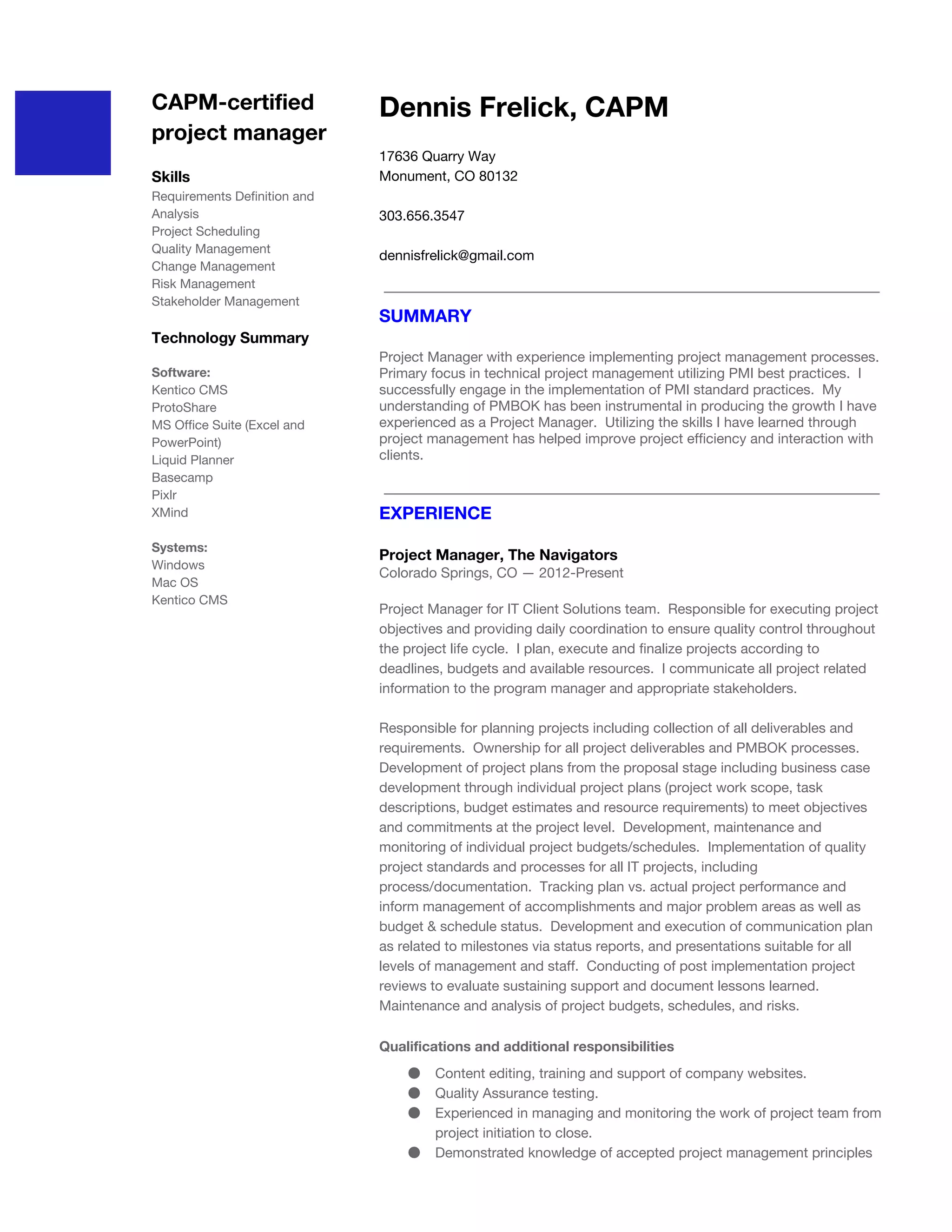 DennisFrelicksResume | PDF