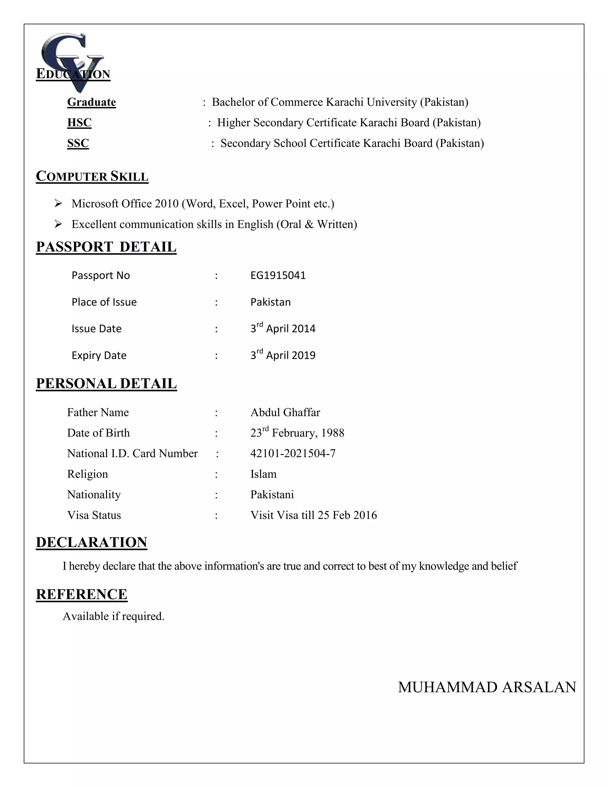 Muhammad Arslan | PDF