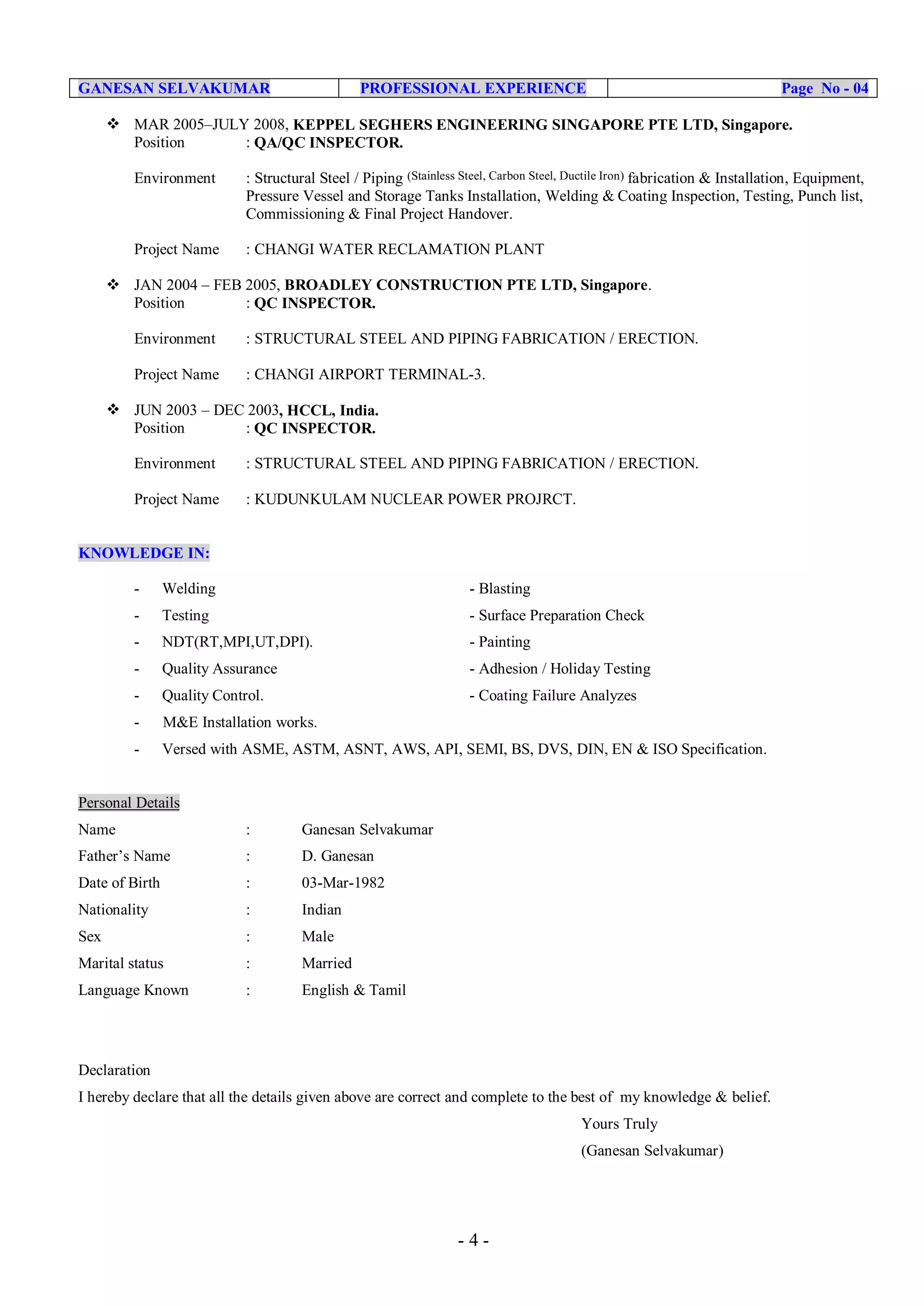 Ganesan Selvakumar CV 151116_M+W | PDF