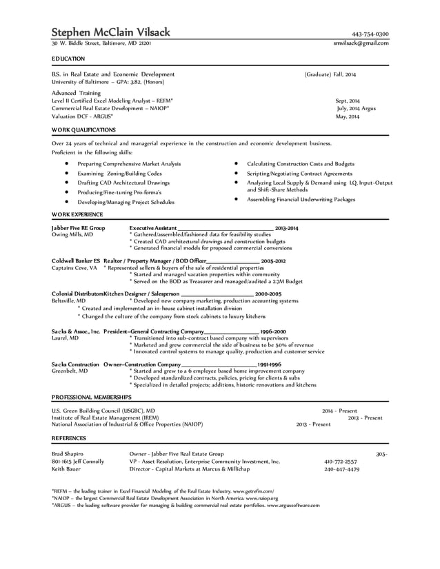Stephen M. Vilsack - Resume 11.22.14