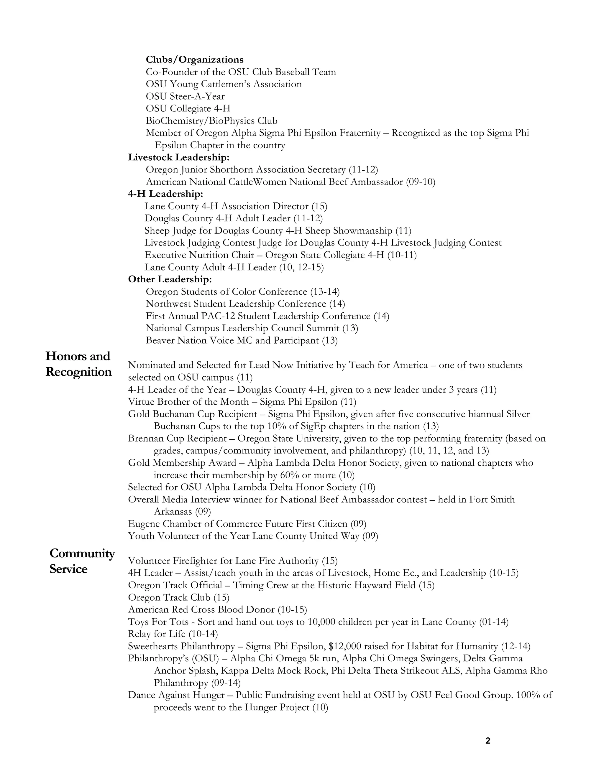 TBDeedonResume2016 | PDF