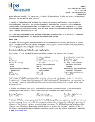ILPA-Fee-Reporting-Template_Press-Release-FINAL-1 | PDF